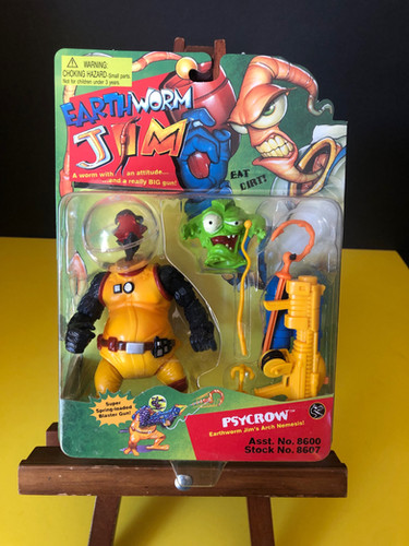 Earthworm Jim, 1995, Playmates Psycrow with Major Mucous | Fourstackr