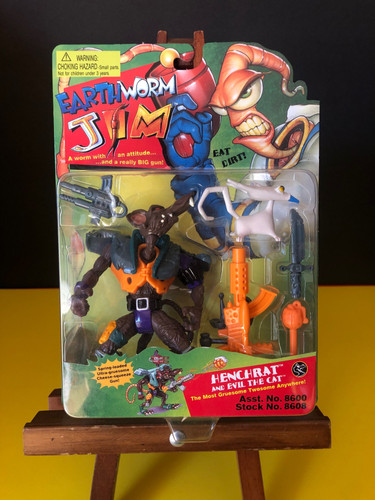 Earthworm Jim, 1995, Playmates Henchrat and the Evil Cat | Fourstackr