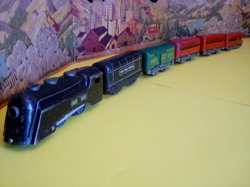 Marx Commodore Vanderbilt Steam Passenger Train with U. S . Mail Car ...