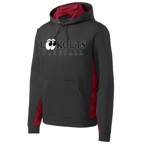 Lookouts Adult Black Hoodie with Red Accent | Mysite