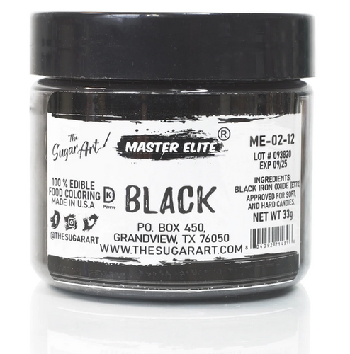 Black Master Elite Powder Food Color | Sweet Sugars
