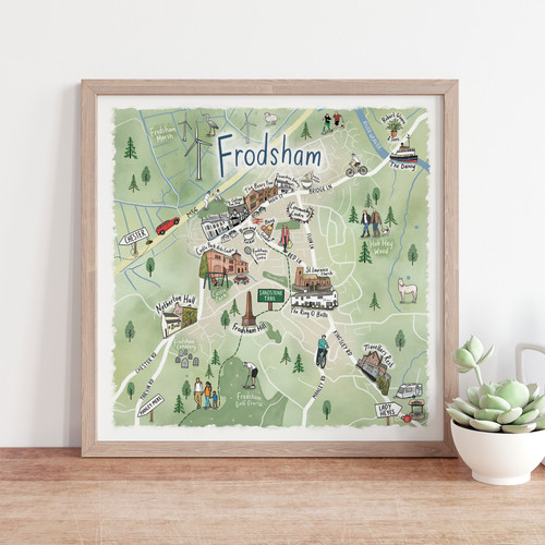 Map Of Frodsham | Art Print | Ali Draws Studio