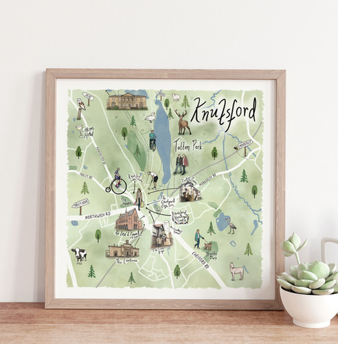 Map Of Knutsford | Art Print | Ali Draws Studio