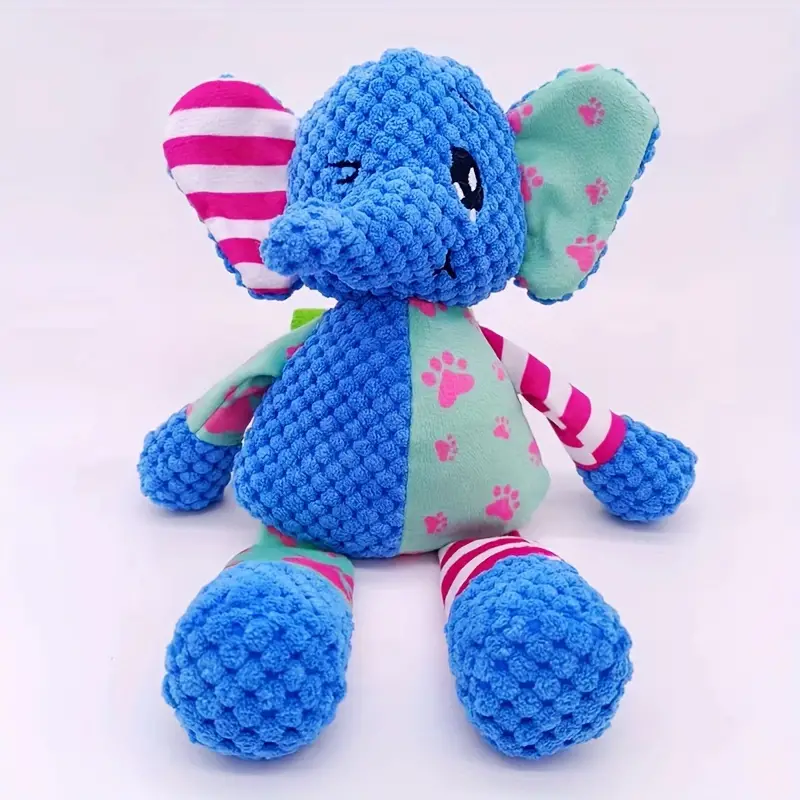 Durable Plush Elephant Dog Toy with Squeaker | Treats4Mates
