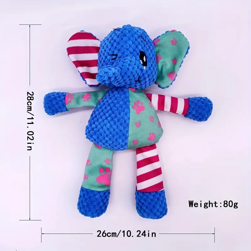 Durable Plush Elephant Dog Toy with Squeaker | Treats4Mates