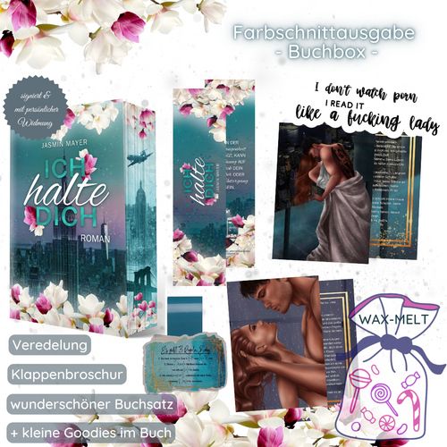 Buchbox mit Farbschnittausgabe │Ich halte Dich - Band 2 | jasminmayer.de