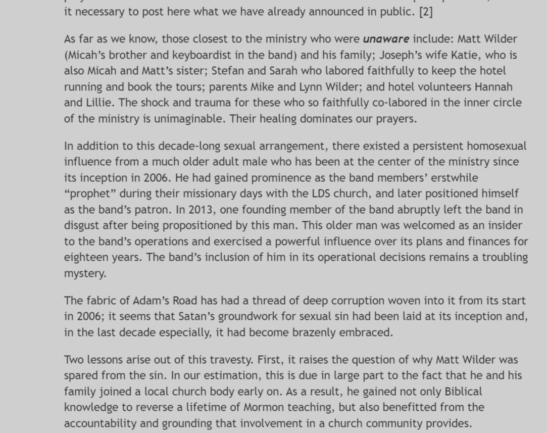 Shocking Scandal Forces Closure of Popular Ex-Mormon Ministry Adam's Road