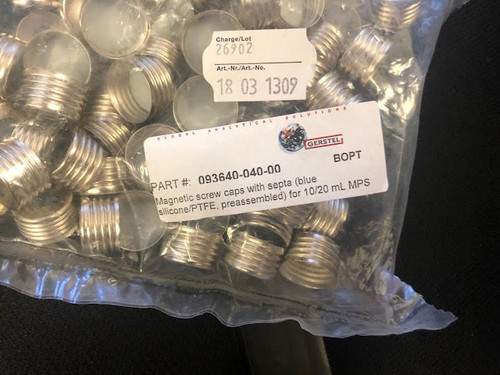 GERSTEL Screw cap, septum: silicone blue / PTFE white, 45°, 100/bag ...