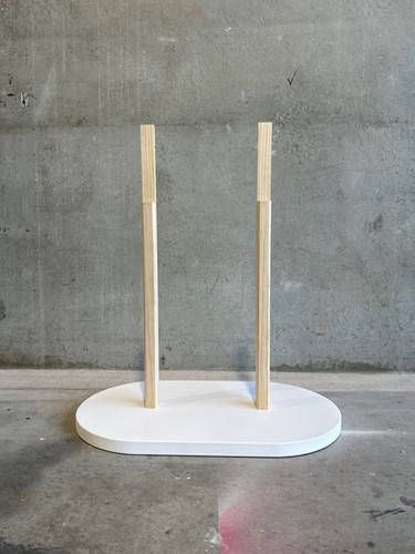 Fork signage stand - timber base | My Site