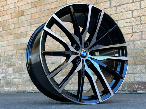 BMW X5 X6 X7 5X112 BRAND NEW 22 INCH WHEELS STAGGERED FITMENT BLACK ...