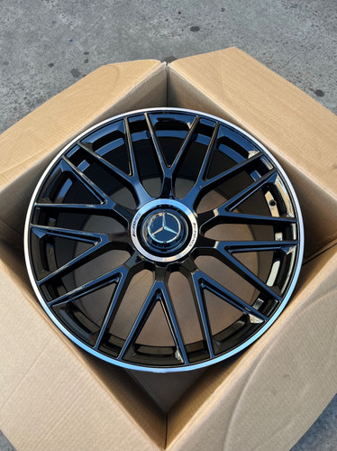 22" MERCEDES GLE / GLS 63S WHEELS STAGGERED FITMENT IN GLOSS BLACK ...