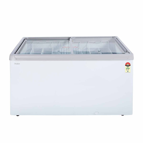 Haier 400 Litres, Flat Glass Top Horizontal Freezer With 5 Star Rating ...