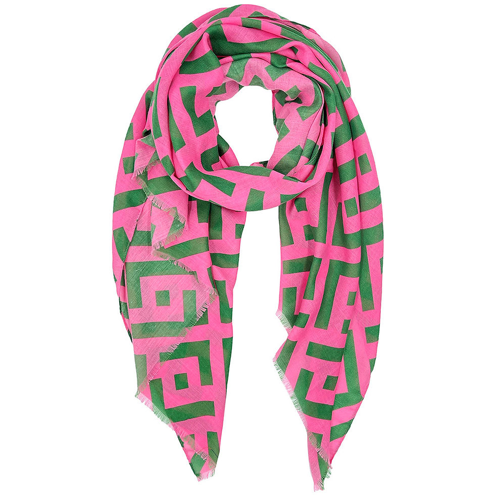 Geometric Print Scarf | ISA CHIC CO.