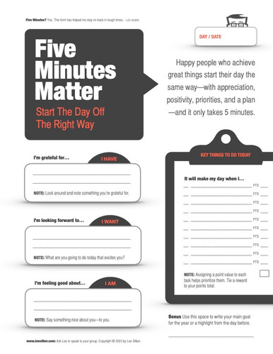 The Five Minute Planner | Lee Silber