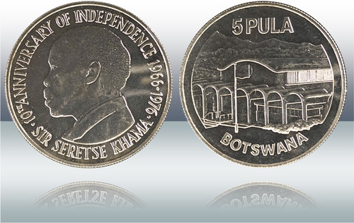 BOTSWANA, 5 PULA, 1976. SC. | numismaticapecium