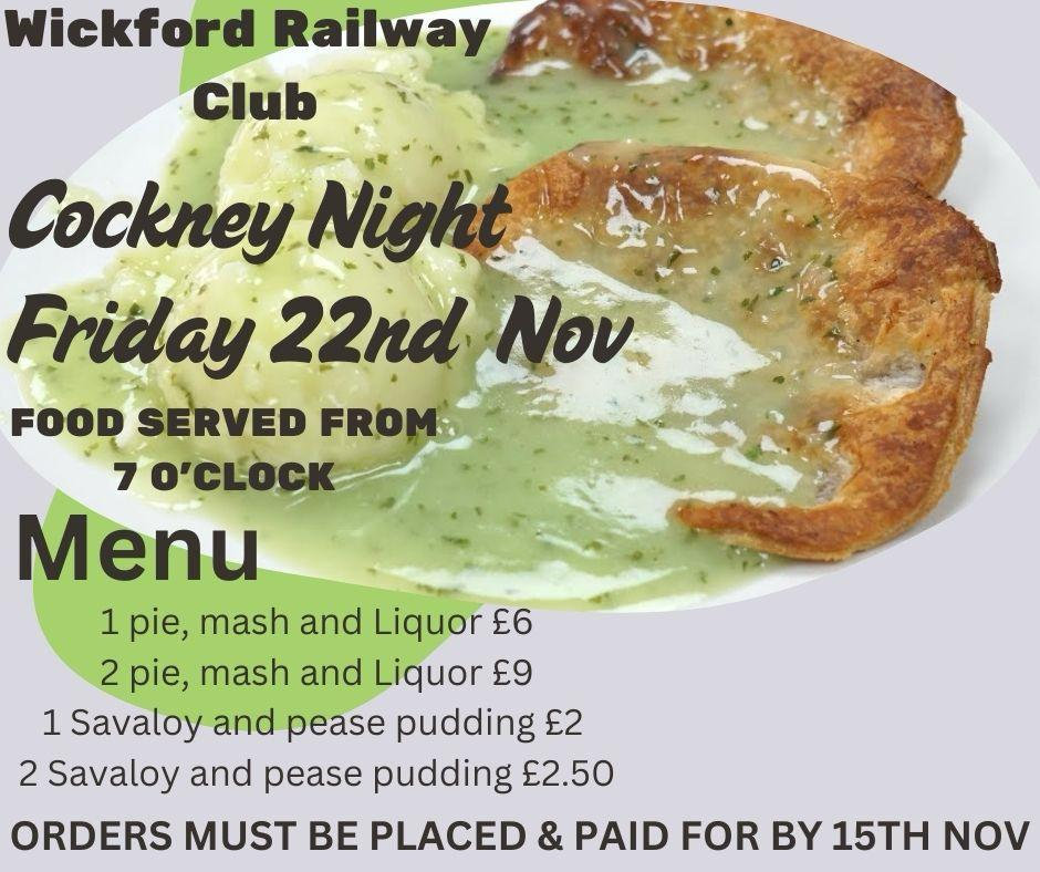 Cockney Night | WickfordRailwayClub