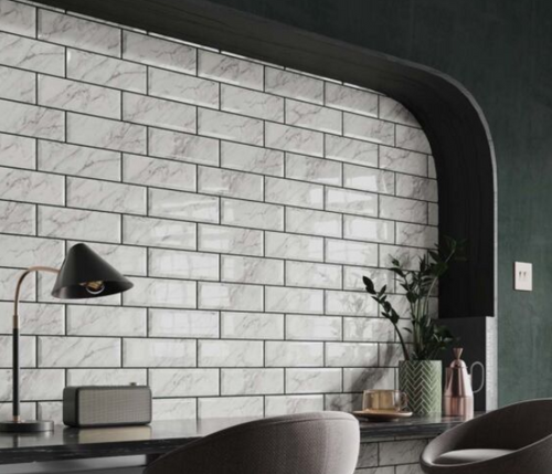 Metro Calacatta Gris Ceramic Wall Tile 100x300mm | Tile Life Limited
