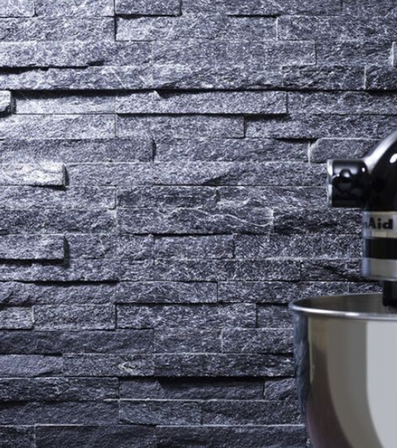 Black Split Face Slate Cladding 100x360mm | Tile Life Limited