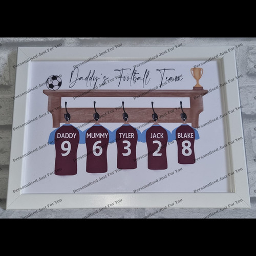 Personalised Family Football Picture Frame | personalised