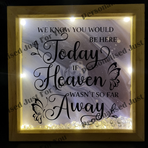 In Loving Memory Heaven Light-up Box Frame | personalised