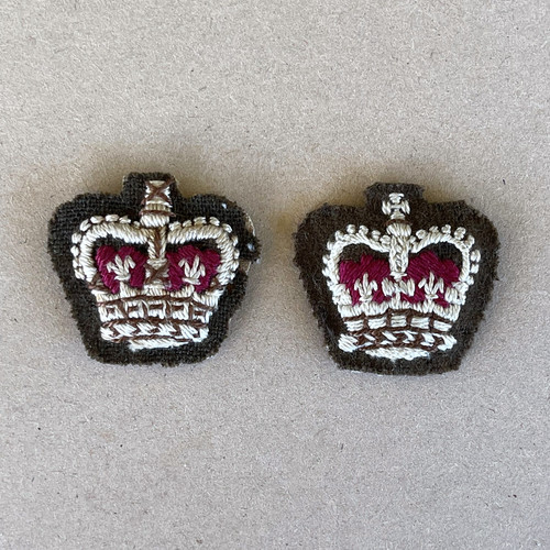 Set of Major Rank Crowns - Battledress | micksmedals