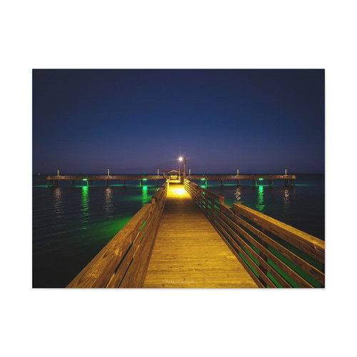 Perfect Conditions Fulton Fishing Pier Canvas Gallery Wrap | RockportFulton