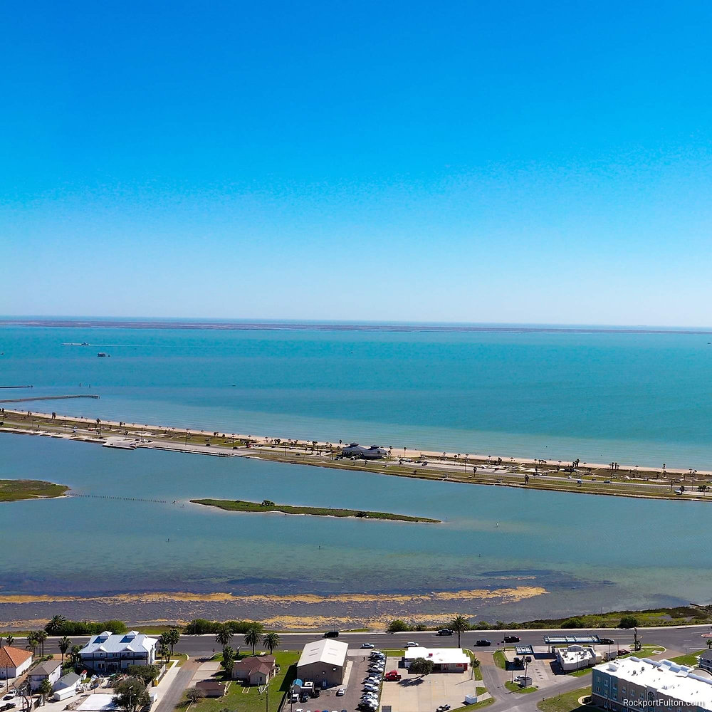 360 View of Rockport Beach and Little Bay.