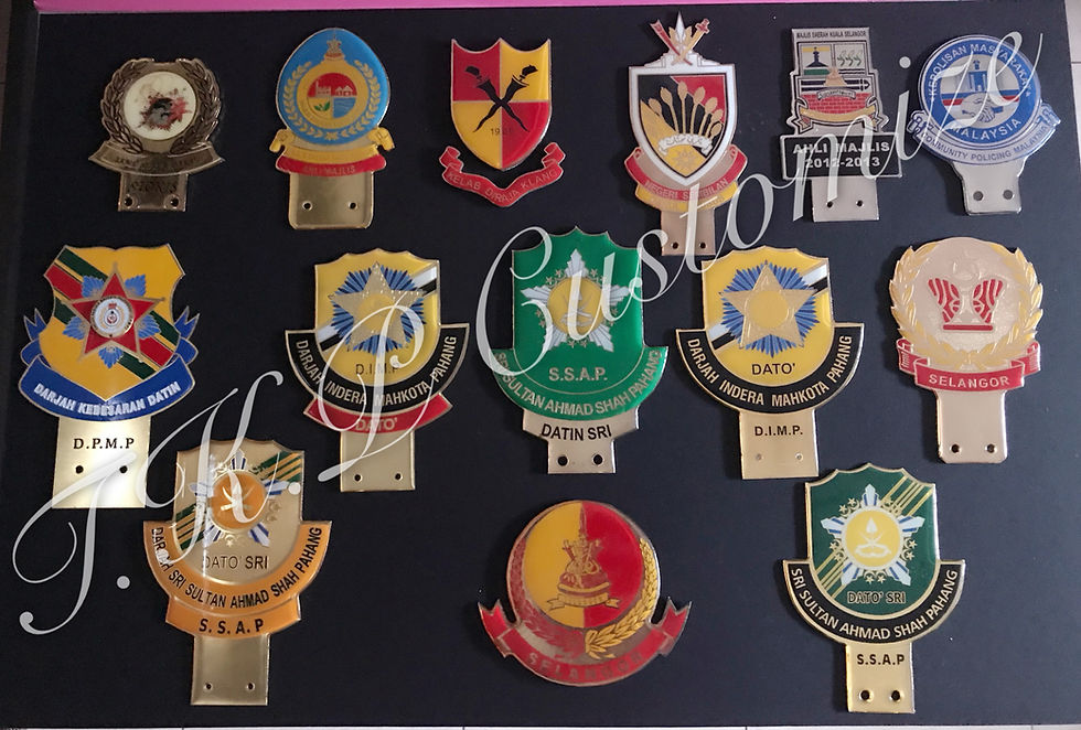 Customize Malaysia VIP Car Badge Plated Emblem | tkpcustomize