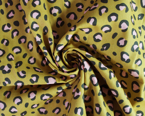 Leopard print cotton (mustard) | Hey Ho Let’s Sew
