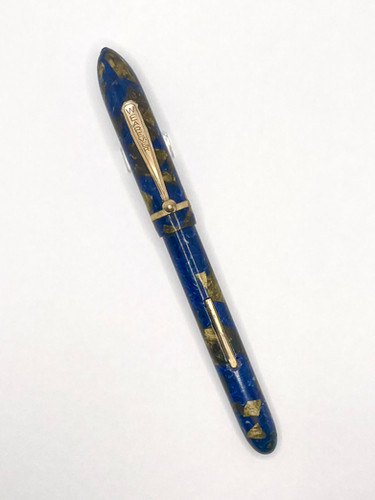 WearEver - Blue and Gold Fountain Pen | Alien Vintage Pens