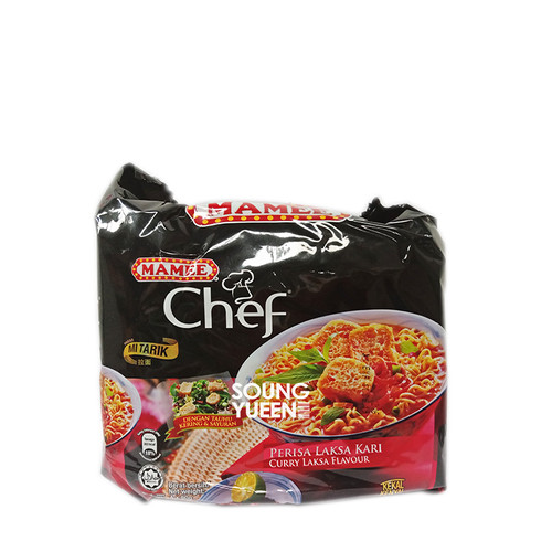 MAMEE CHEF CURRY LAKSA FLAVOUR INSTANT NOODLES 4'S | soungyueen