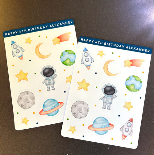 A5 Space Sticker Sheet | Partybug