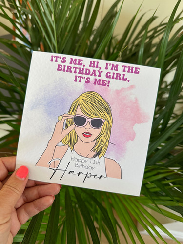 Personalised Taylor Swift Birthday Card | Partybug