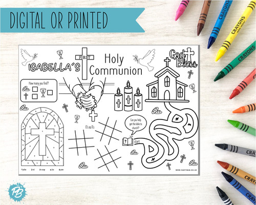 Holy Communion Activity Sheet A4 | Partybug