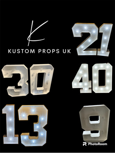 Full set 4ft chunky led numbers | Kustom props uk