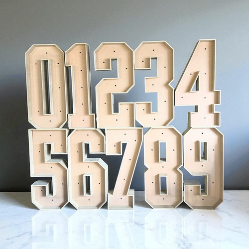 Full set 4ft led slimline numbers | Kustom props uk