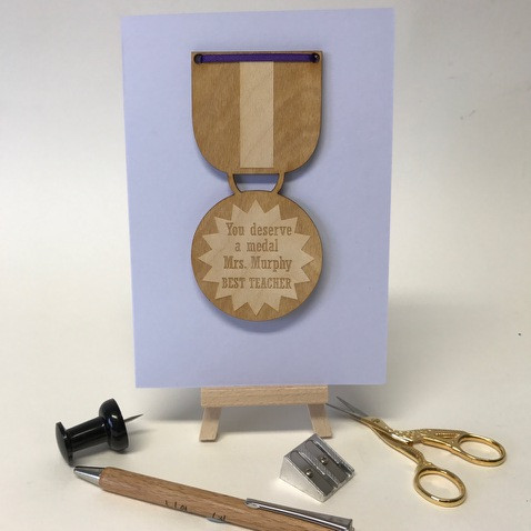 Personalised Best Teacher Medal Card | hickory dickory