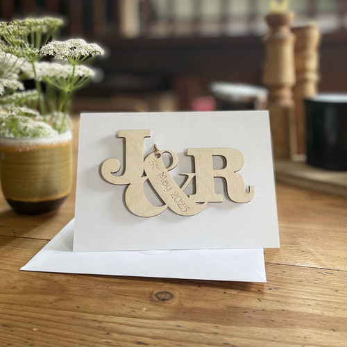Personalised Entwined Letters Engagement Card | Hickory Dickory Designs