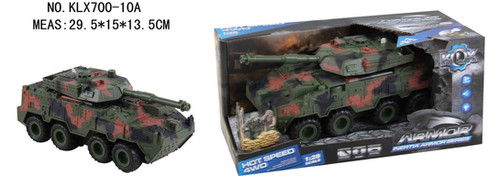 KLX700-10A 1:28 聲光迷彩四驅動慣性裝甲車 | Royal Toys
