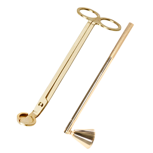 Deluxe Gold 3pc Candle Care Set (Wick Trimmer, Snuffer, Dipper) | Santo ...