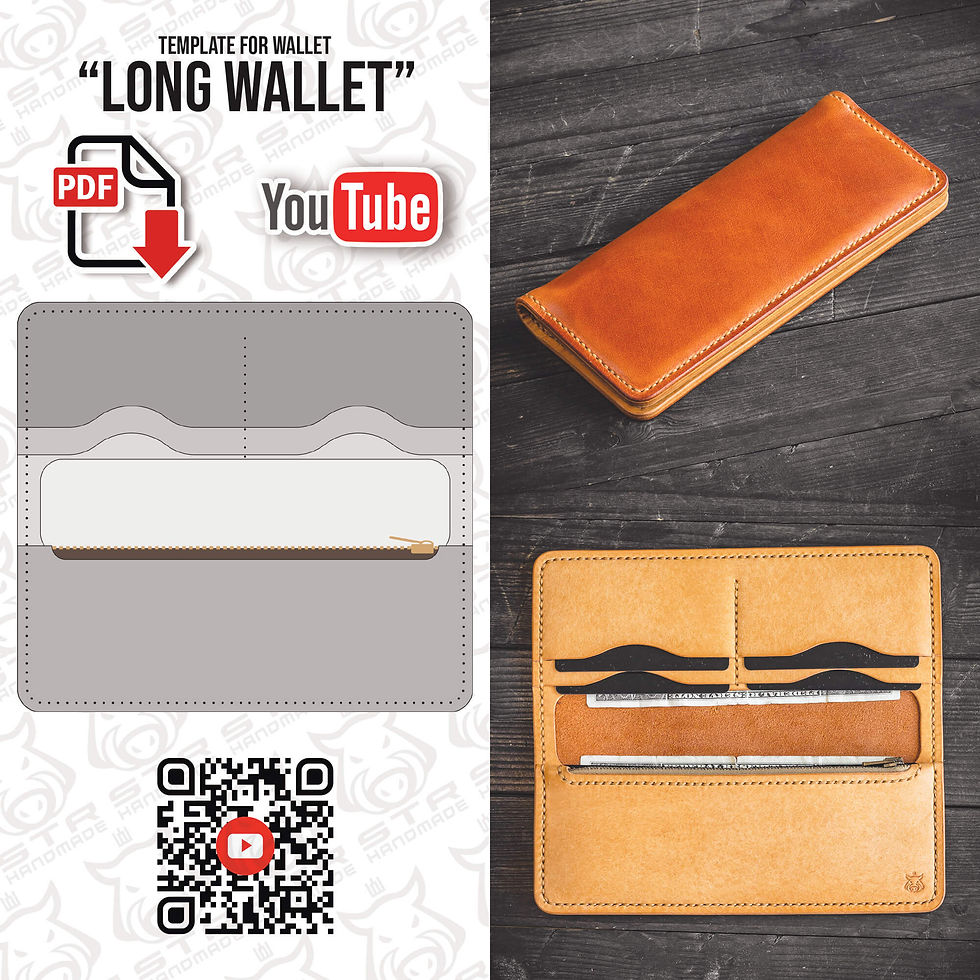 PDF Template "Long" Wallet" | STR Handmade