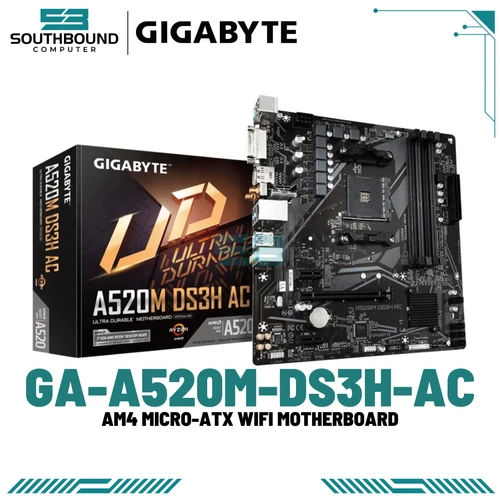 GIGABYTE A520M DS3H AC AM4 Micro-ATX Wi-Fi Motherboard | Southbound ...