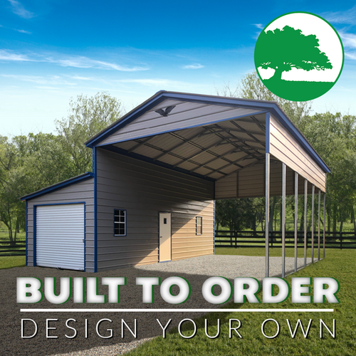 28'W x 30'L "RV Cover w/ Lean-To" | backyardworld