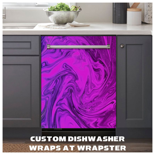 Velvet waves vinyl dishwasher wrap | The Wrap Master