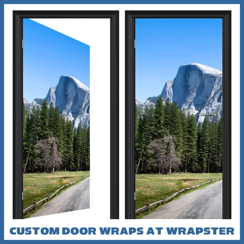 Hilly vinyl sticker door wrap | The Wrap Master