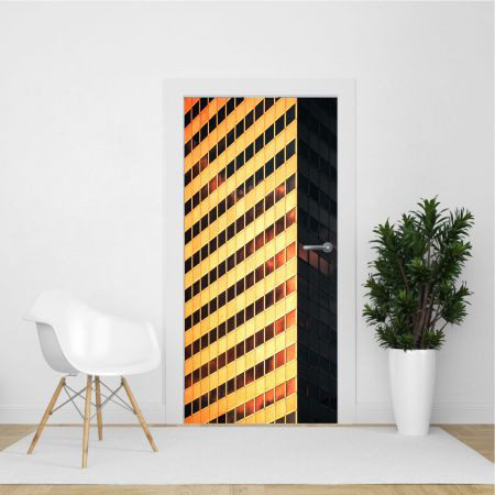 Sunny windows vinyl sticker door wrap | The Wrap Master