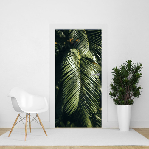 Leaf v2 vinyl sticker door wrap | The Wrap Master