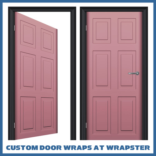 Pink panel vinyl sticker door wrap | The Wrap Master
