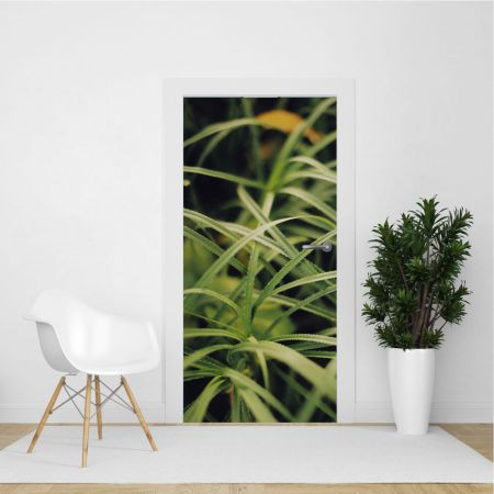 Green grass vinyl sticker door wrap | The Wrap Master