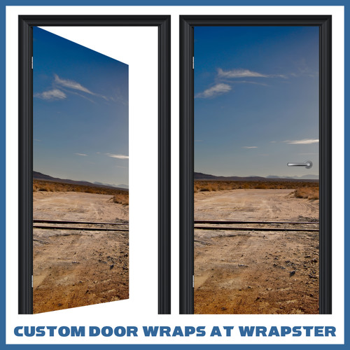 Barren field v1 vinyl sticker door wrap | The Wrap Master